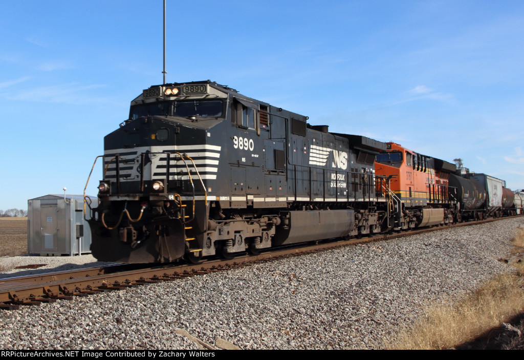 NS 9890 BNSF 3787
